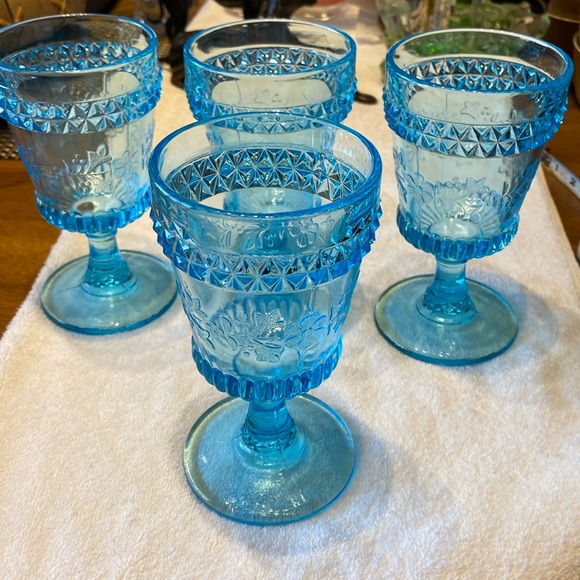 Adams & CO. | Dining | Vintage Adams Co Wildflower Aqua Blue 6 Inches ...